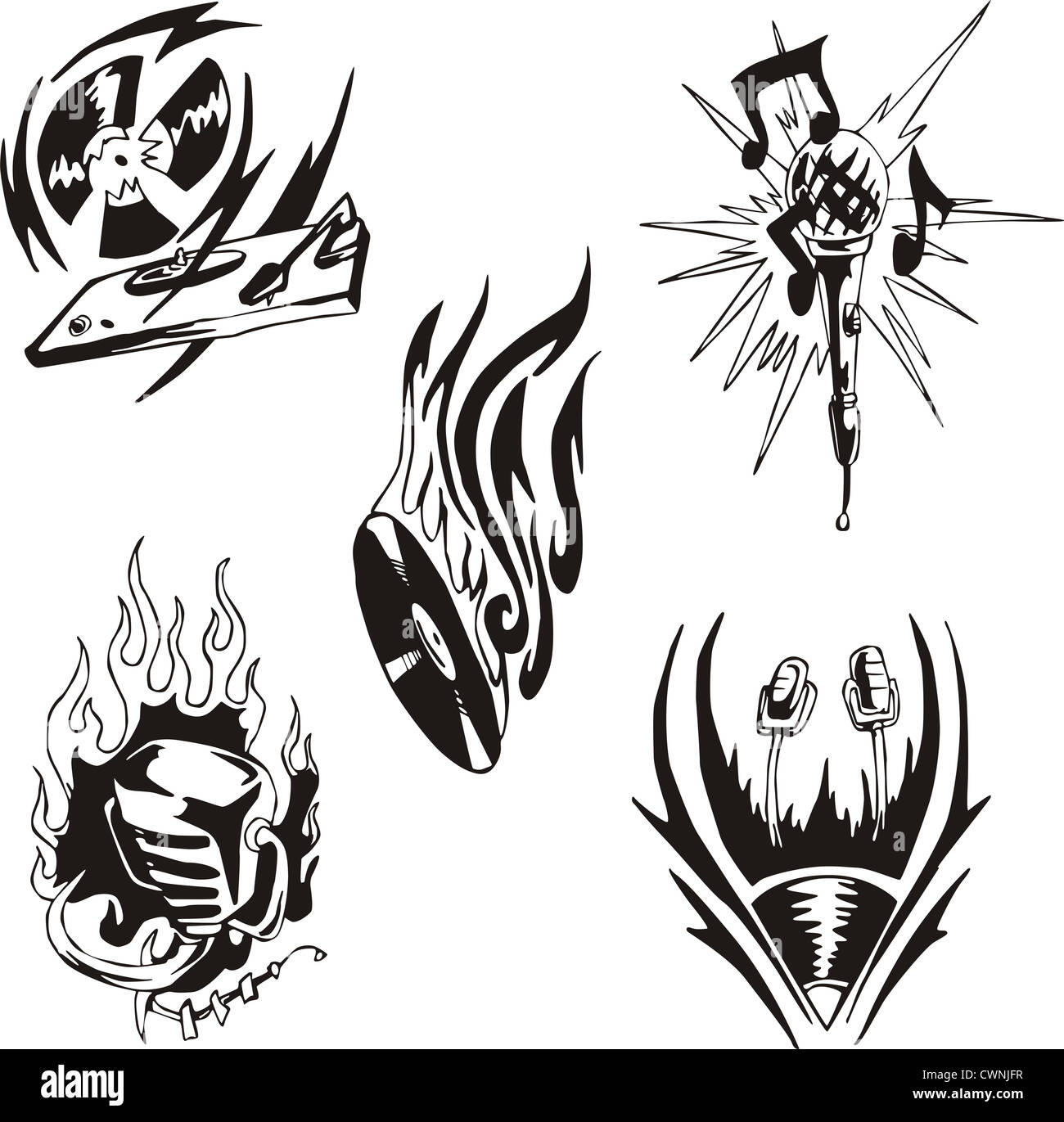 Tribal Musical Tattoos