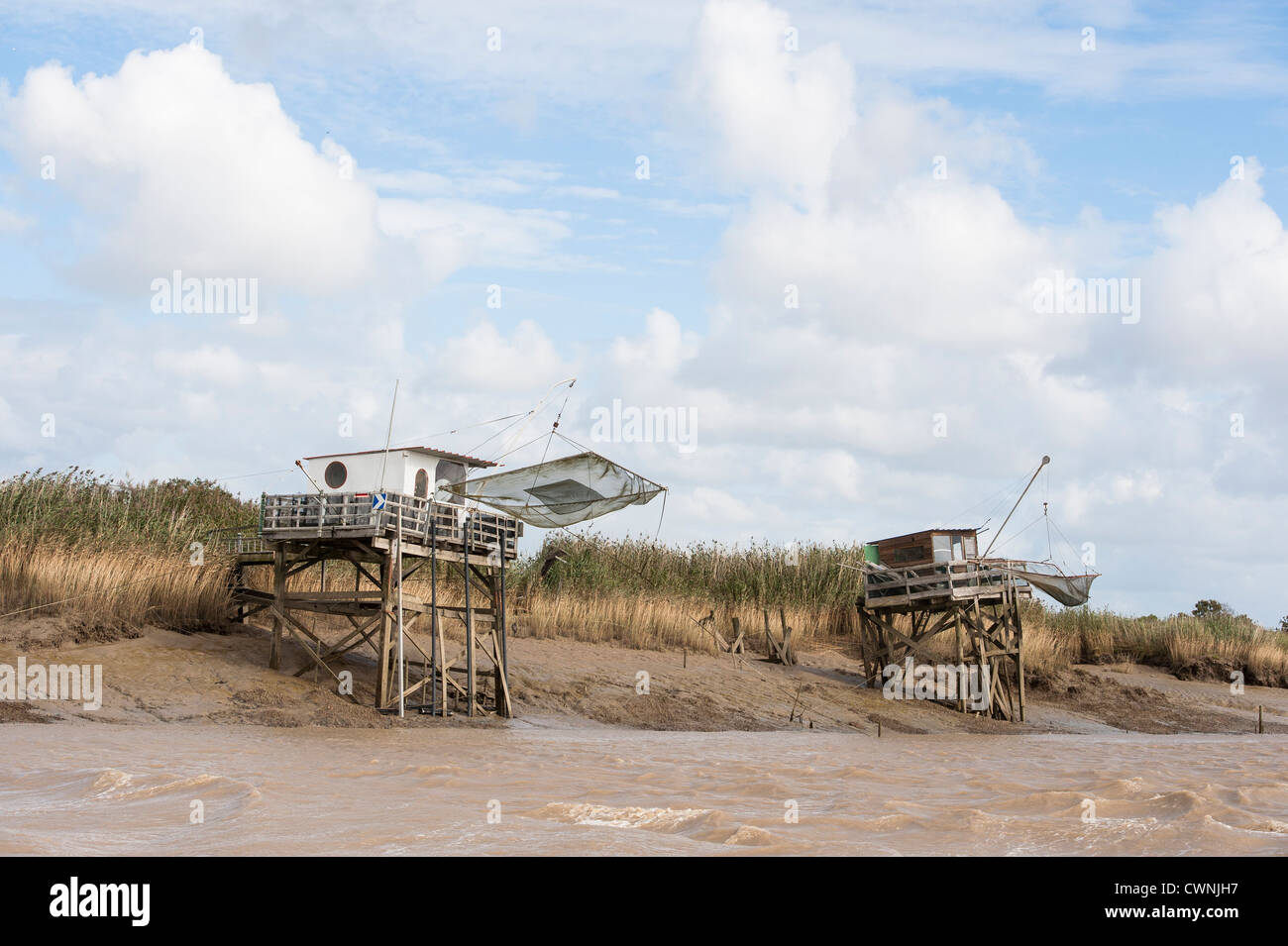 Fishing hut on Charente river Stock Photo - Alamy