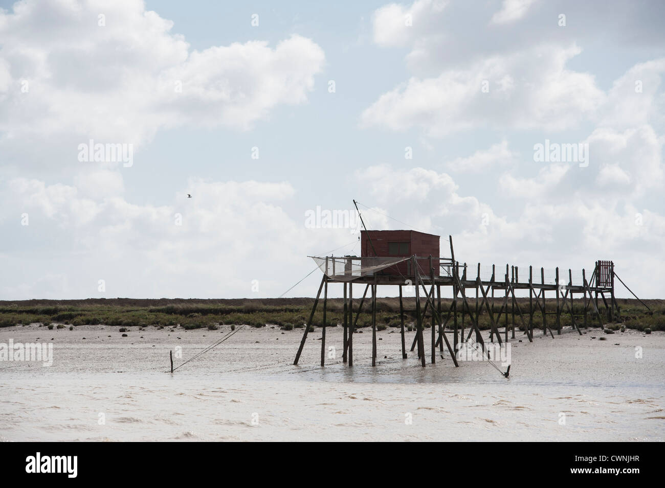 Fishing hut on Charente river Stock Photo - Alamy