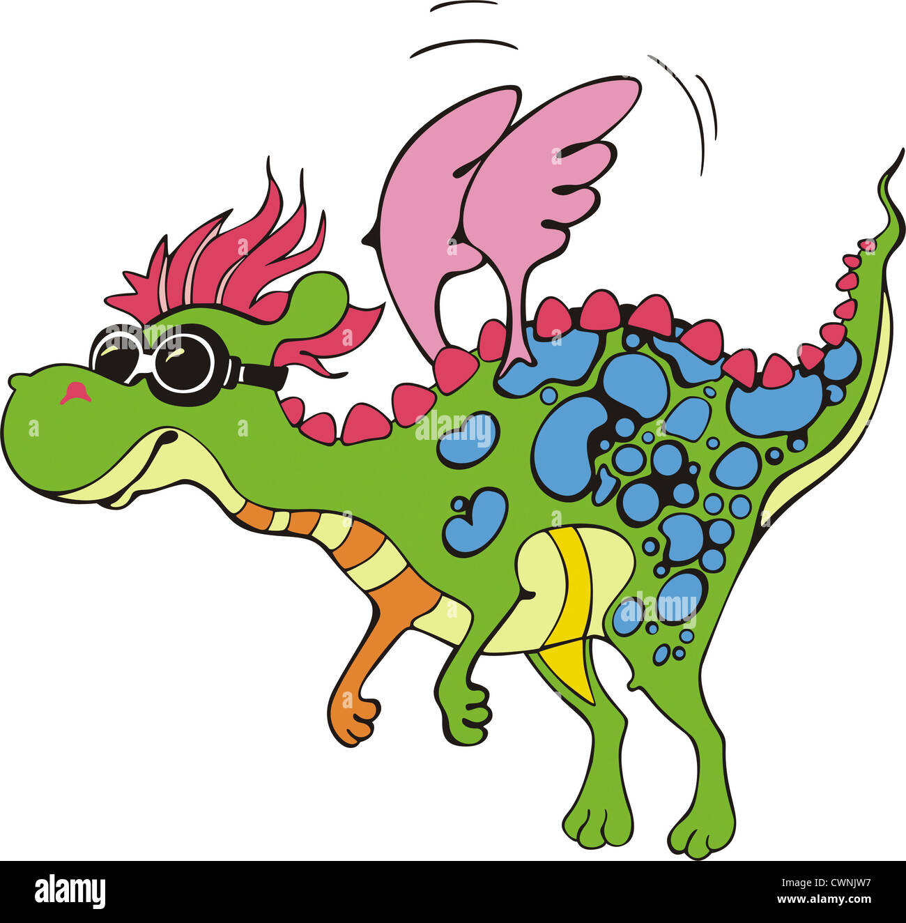 Flying dragon cartoon Stock Photo - Alamy