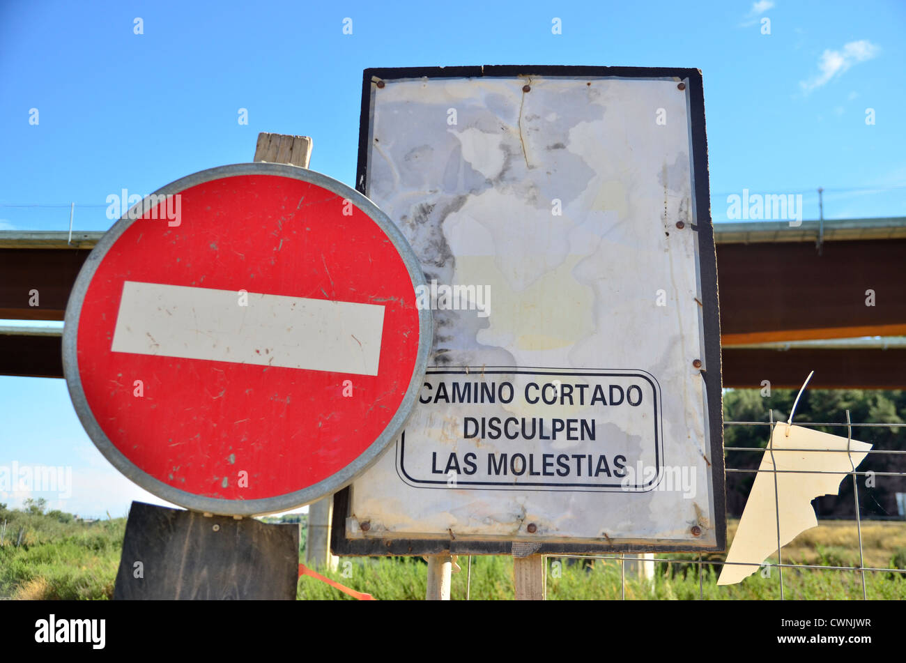 Road sign cut hi-res stock photography and images - Alamy