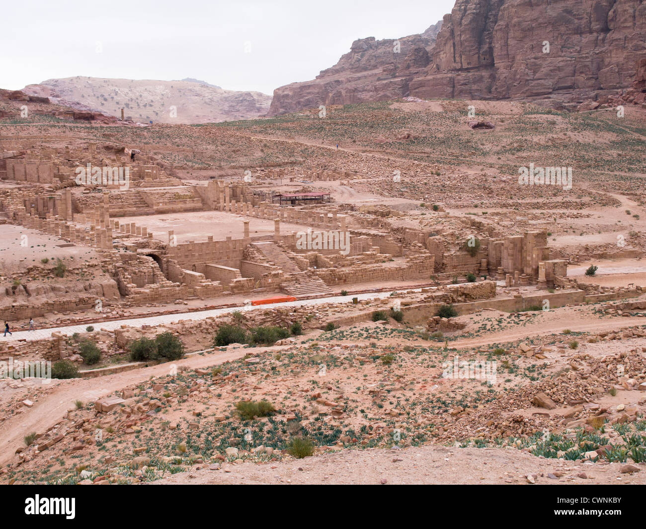 Petra historical and archaeological site in Jordan, view of the Grand ...