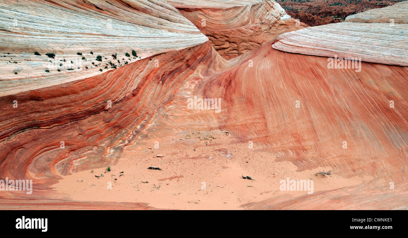 twisted red sandstone rock formation desert north coyote buttes utah ...