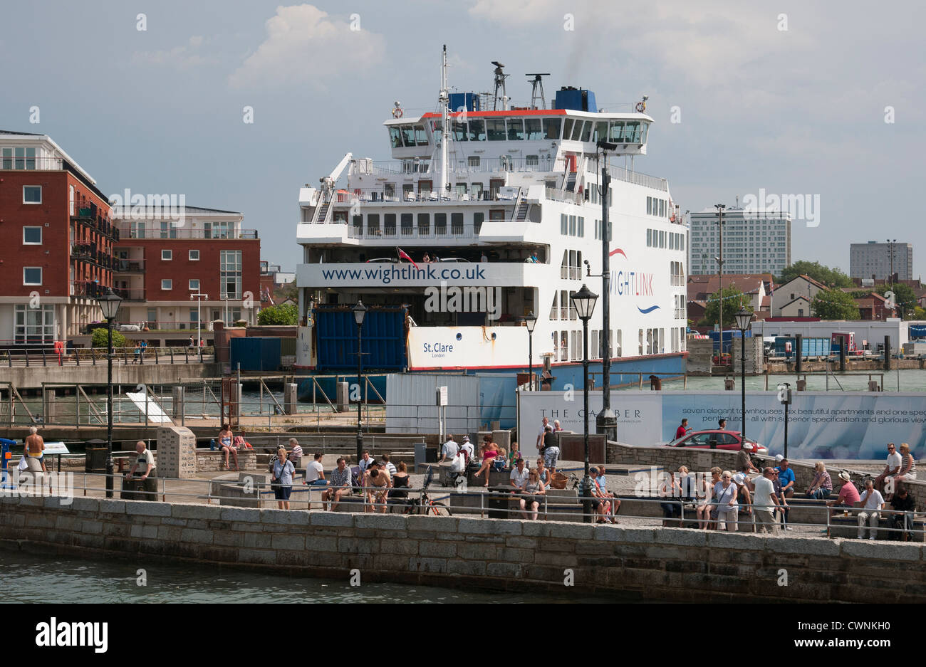 Portsmouth Harbour & Gunwharf Quays waterfront including IOW ferry ...