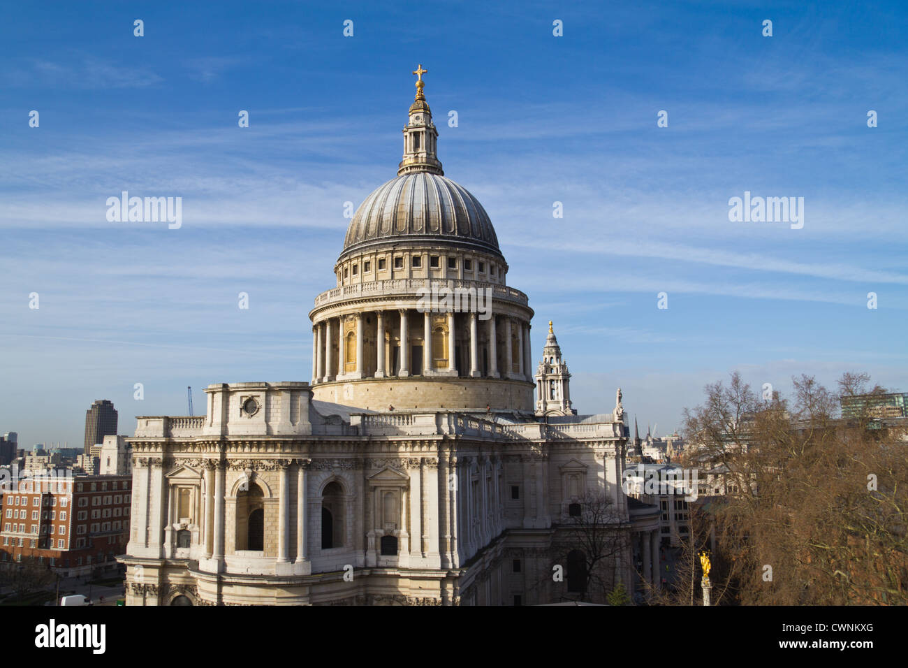 View of St. Paul's cathedral from roof top balcony Stock Photo - Alamy