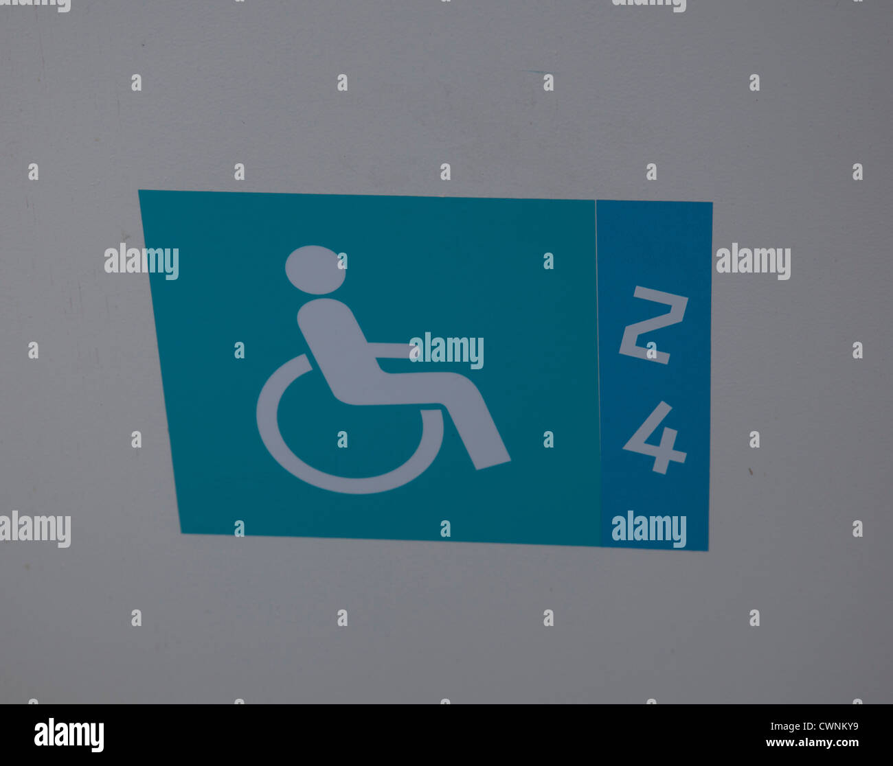 Accessibility signs at the London Olympic Stadium during the 2012 ...