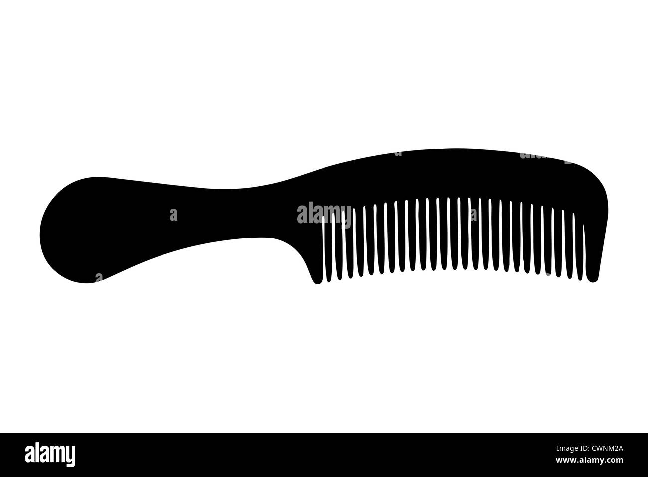A silhouette of a comb isolated on a white background Stock Photo - Alamy