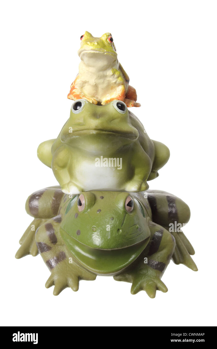 Stack of Miniature Toy Frogs Stock Photo - Alamy