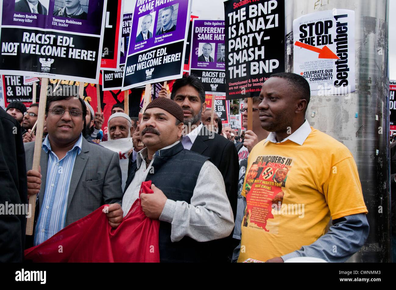 Unite Against Fascism and local people from Walthamstow prevent the ...