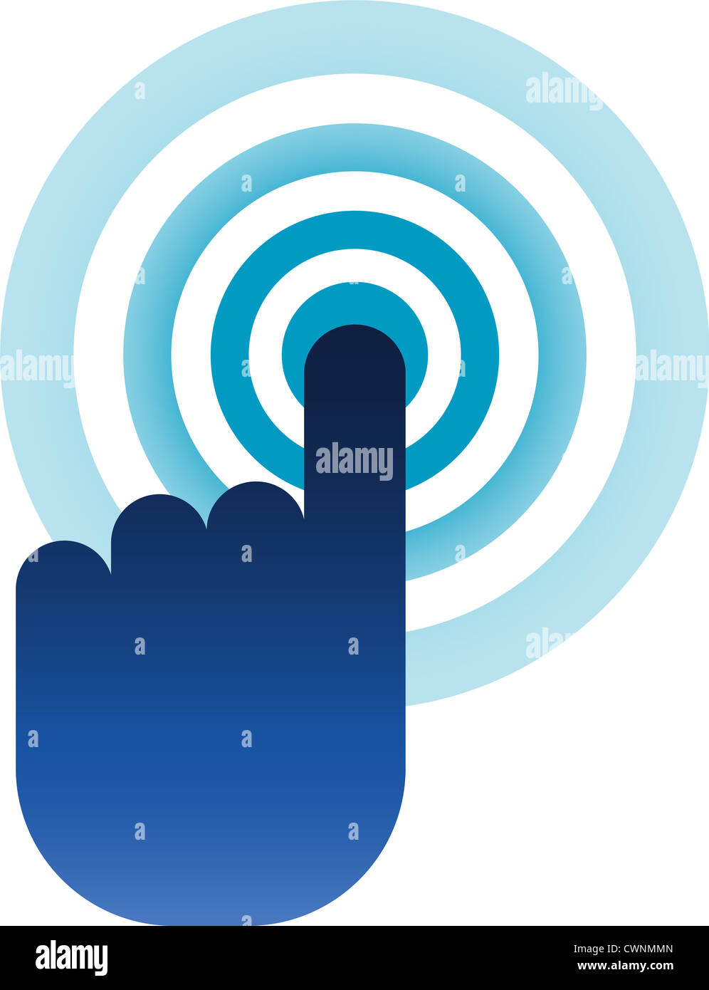 Hand cursor clicks Stock Photo - Alamy