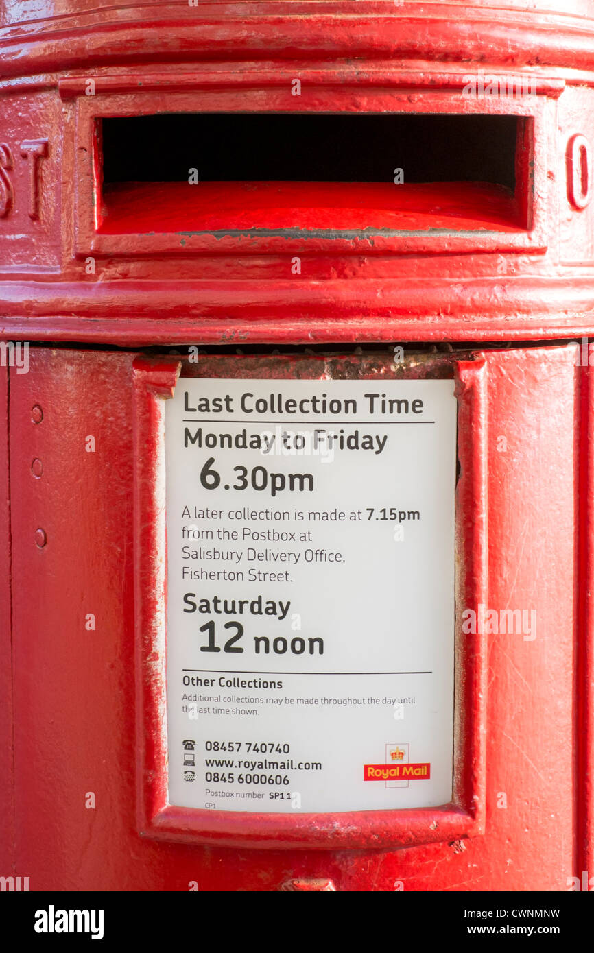 Royal Mail Post Box With Collection Times Stock Photo Alamy Royal Mail Post Box With Collection Times Stock Photo Alamy