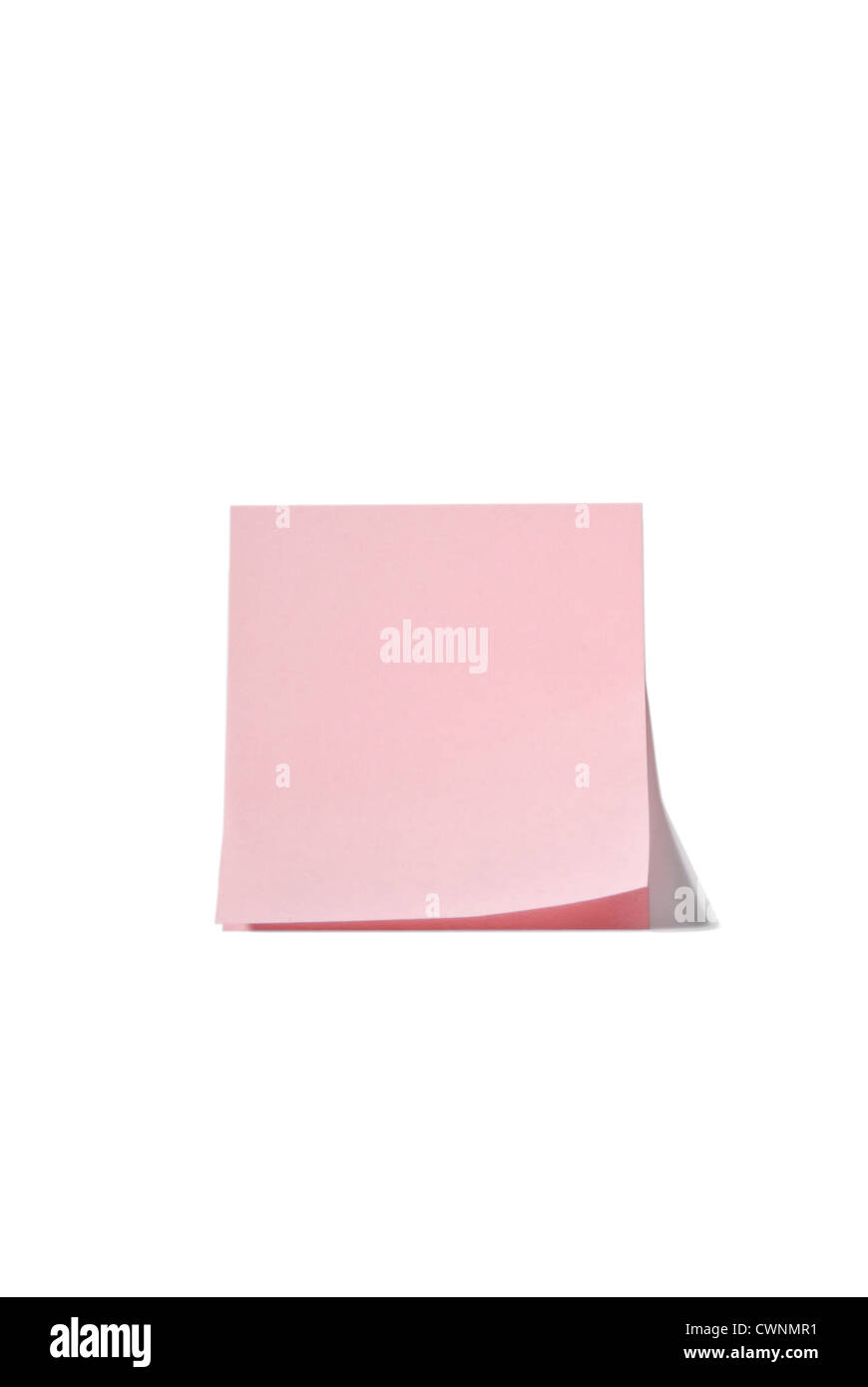 Post-It, blank note, blank, isolated on 100% white background Stock ...