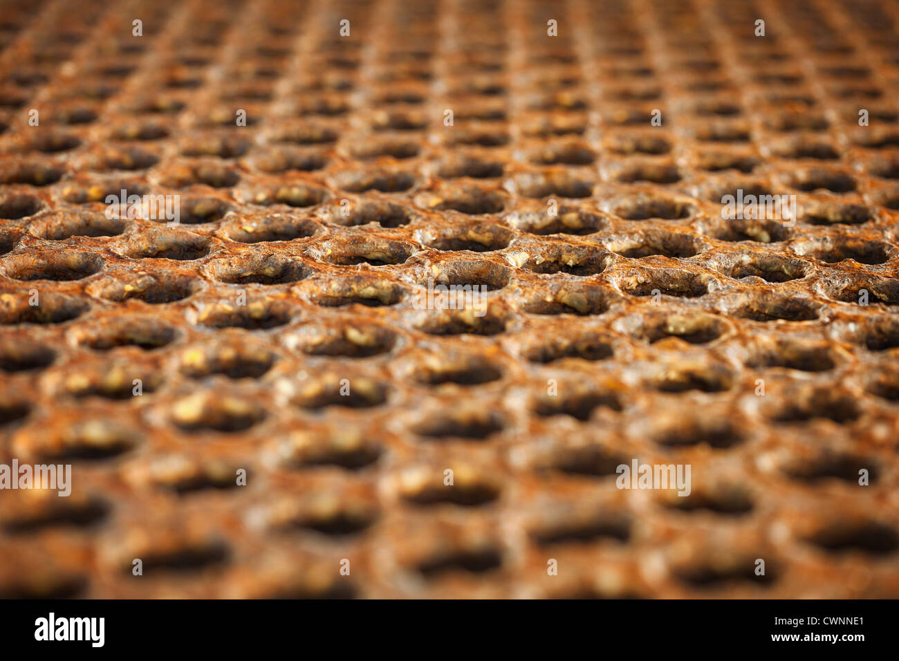 Surface of a rusty metal floor in old factory Stock Photo - Alamy