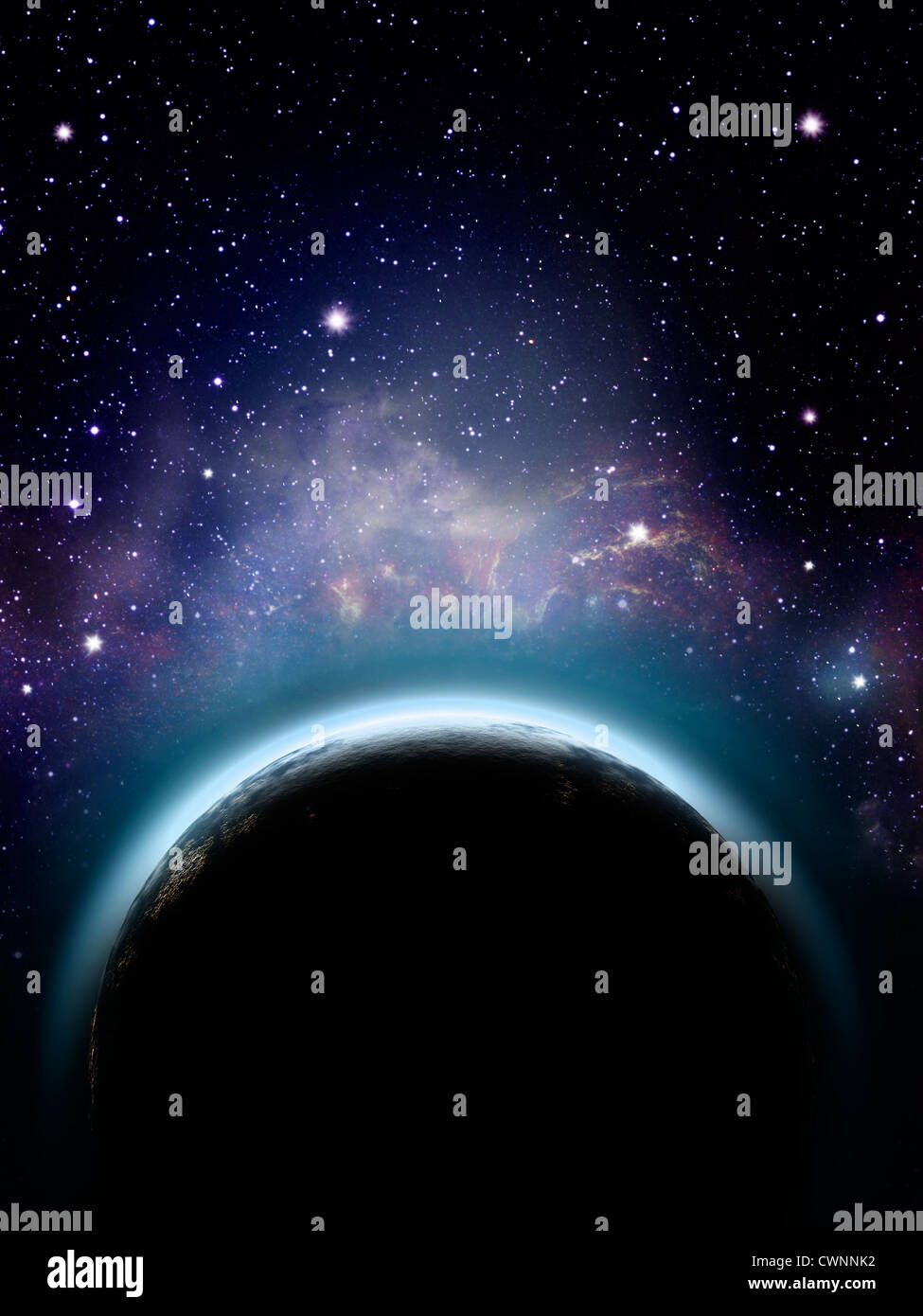 Rising sun under the earth planet hi-res stock photography and images ...