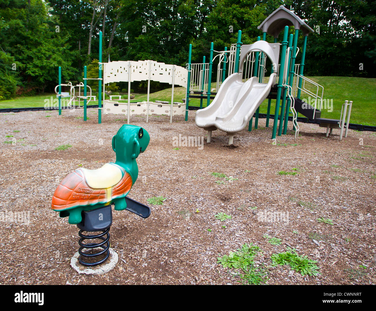 Empty childrens playground hi-res stock photography and images - Alamy