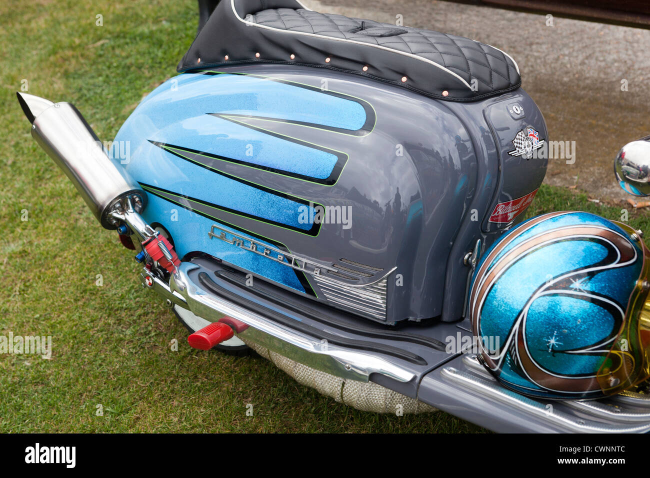 Customised Classic Lambretta Scooter Stock Photo - Alamy