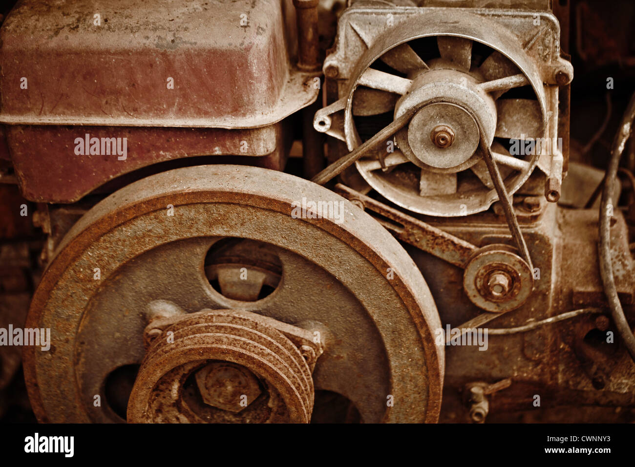 Old fashioned flywheel hi-res stock photography and images - Alamy