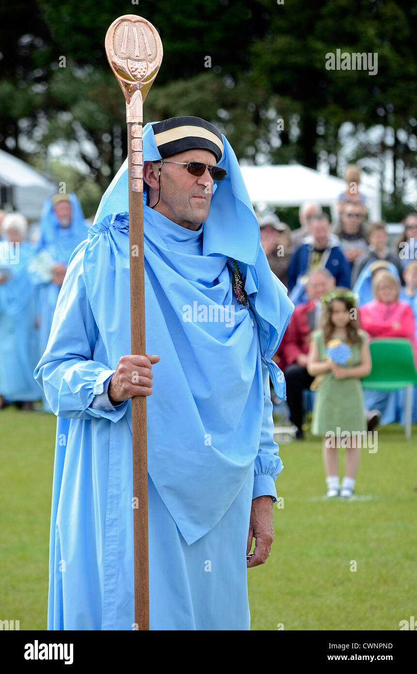 A " Cornish Bard " at the gorsedh celebrations in Camelford, Cornwall ...