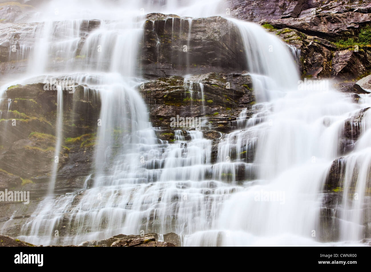 Waterfall in Norway. Long exposure effect Stock Photo - Alamy
