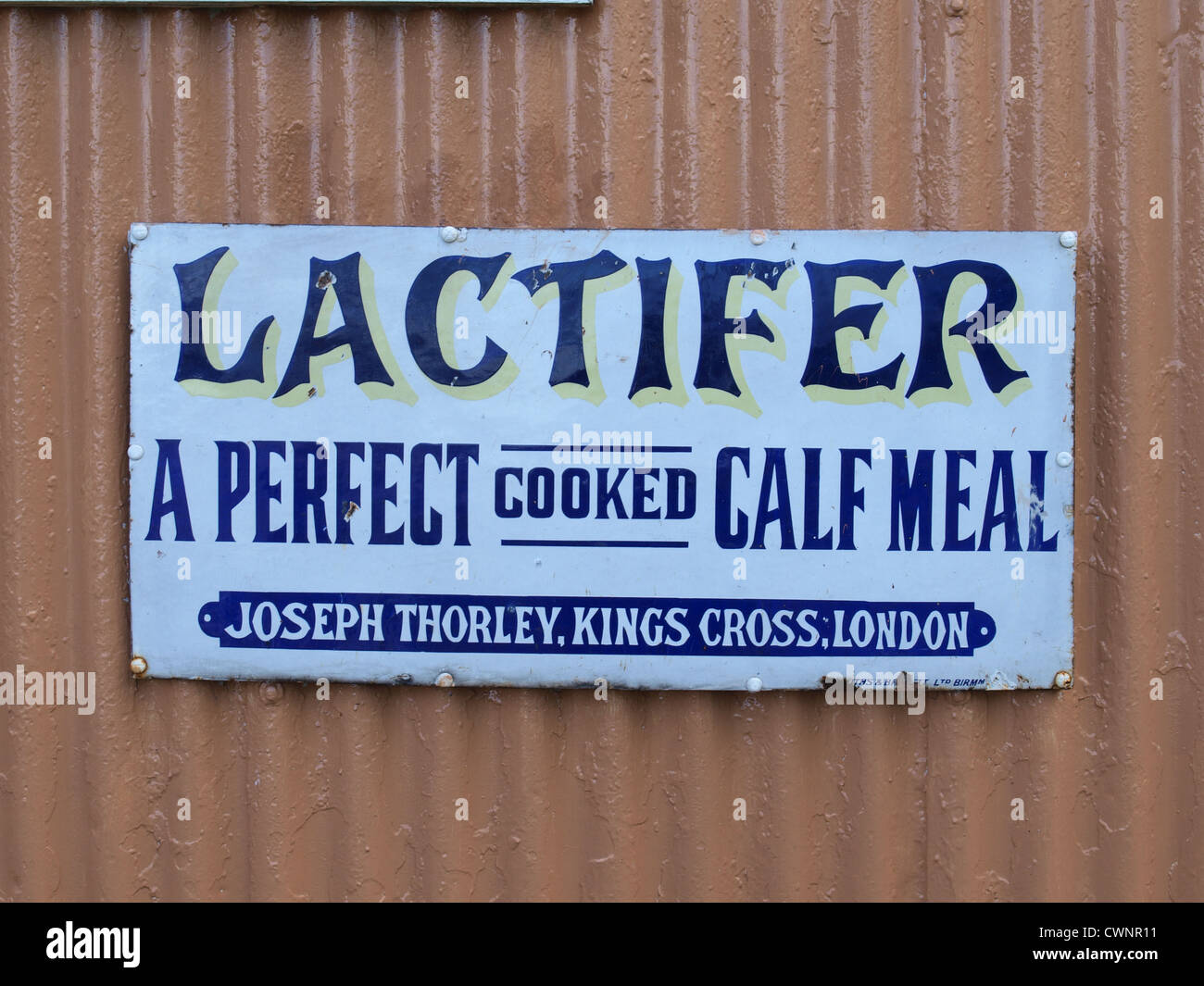 Old advertising sign for Lactifier. Watchet Harbour. Somerset. UK ...