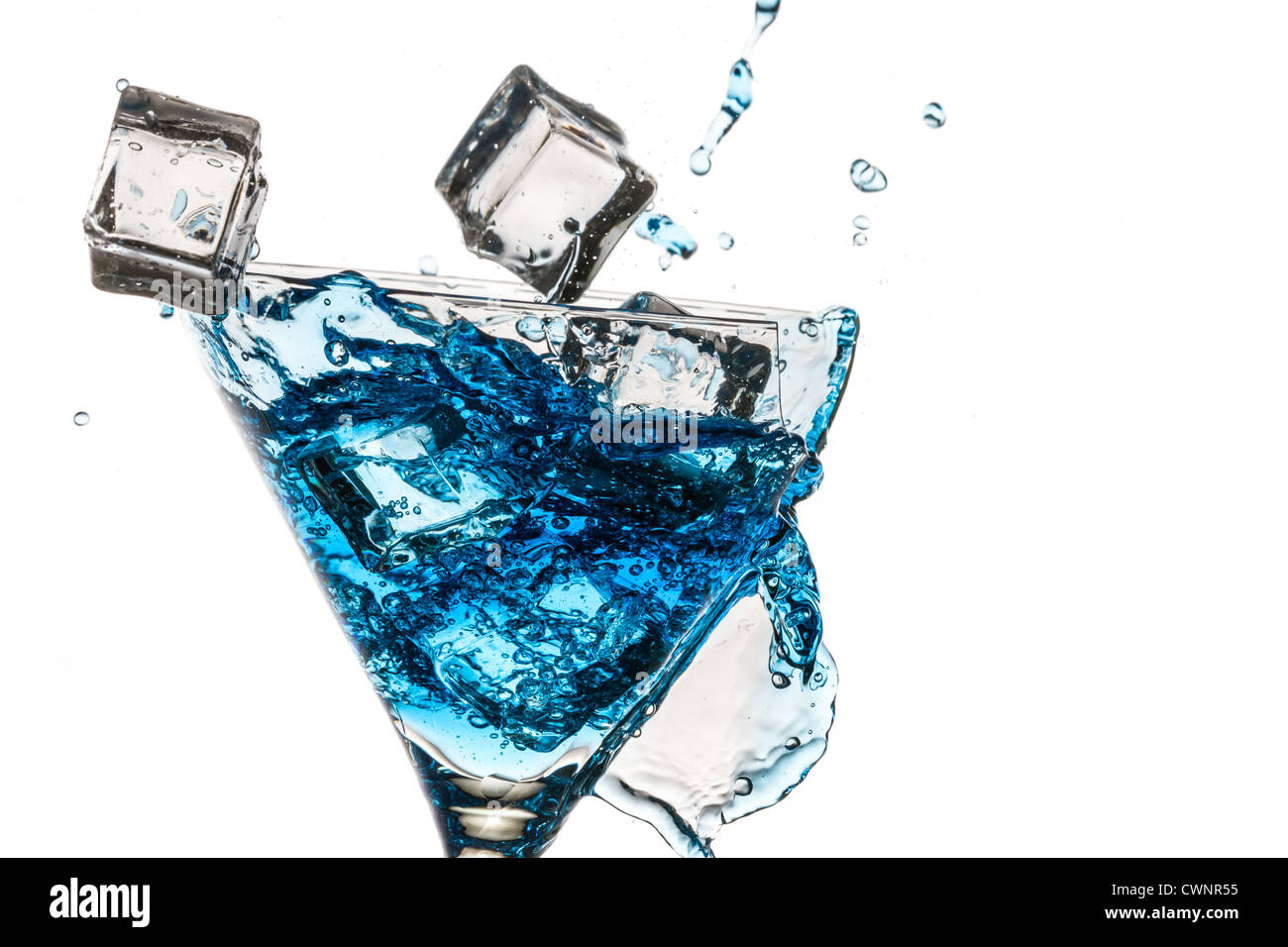 Broken glass drink martini Cut Out Stock Images & Pictures - Alamy