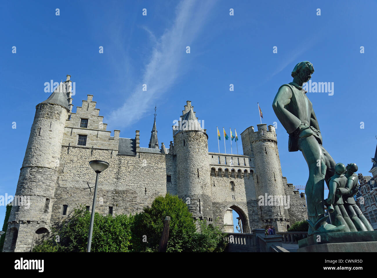 Het Steen medieval fortress, Antwerp, Antwerp Province, The Flemish ...