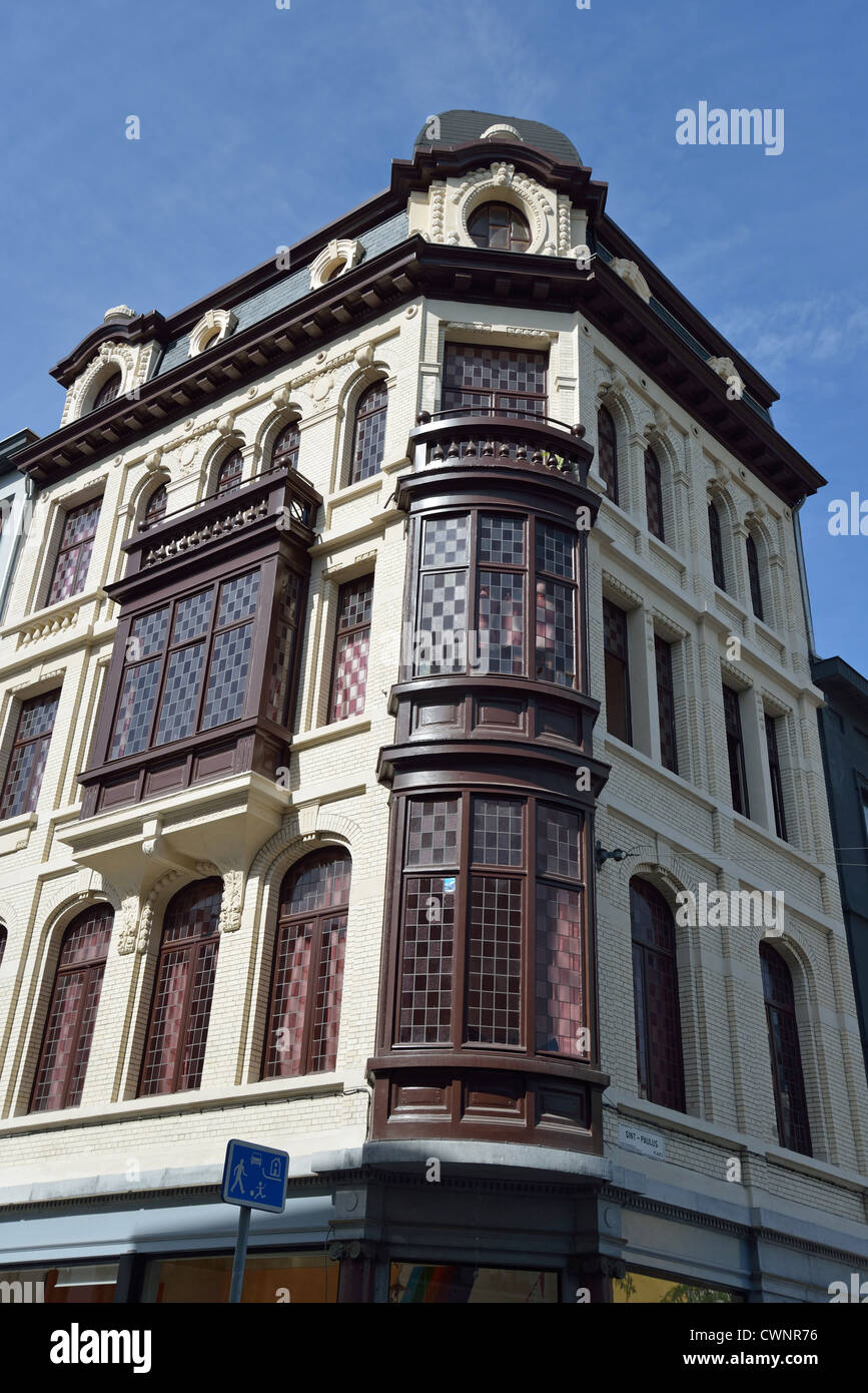 Building architecture in Old Town, Antwerp, Antwerp Province, The ...