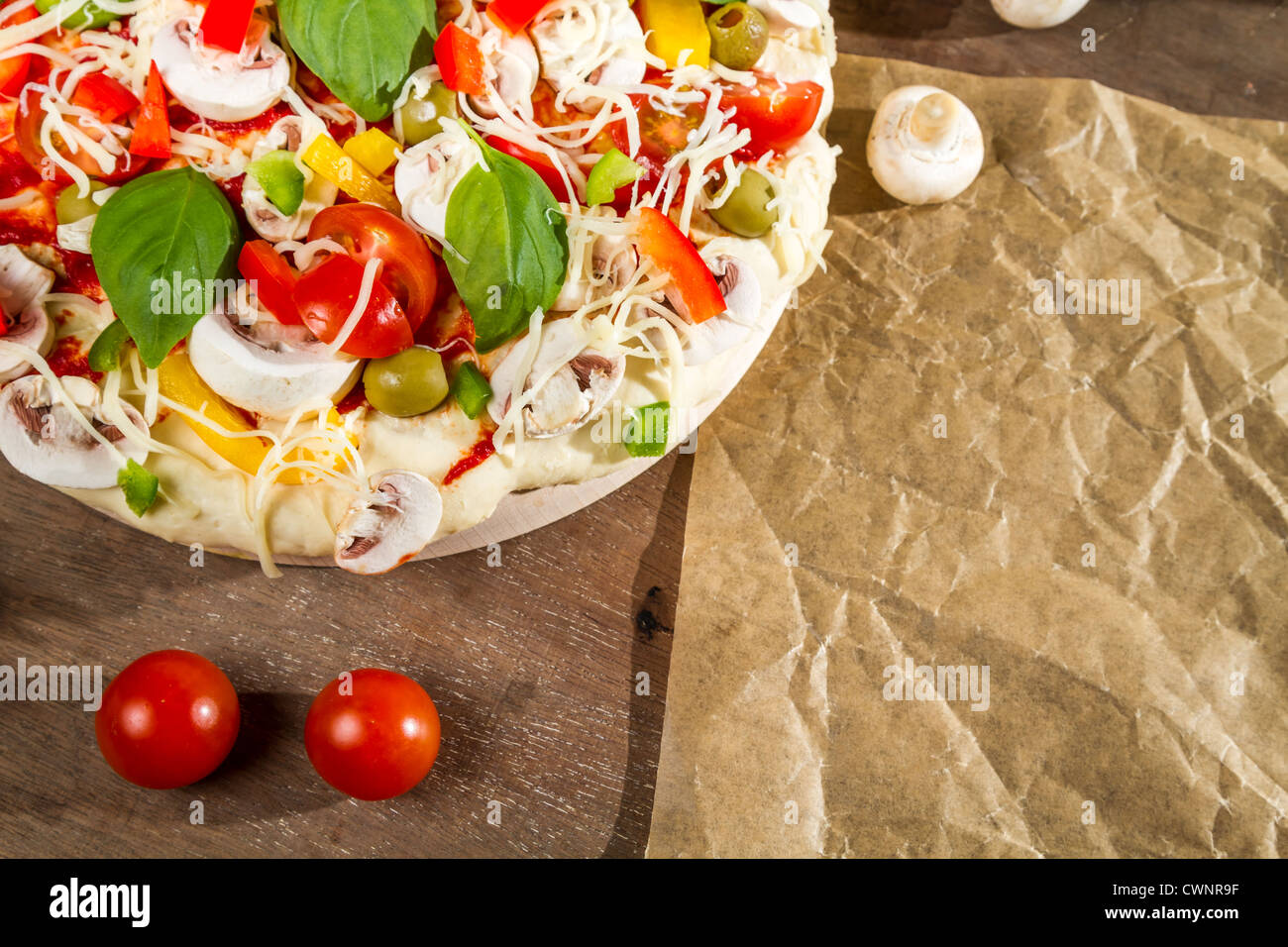 Close-up of the menu background for pizzerias No. 4 Stock Photo - Alamy