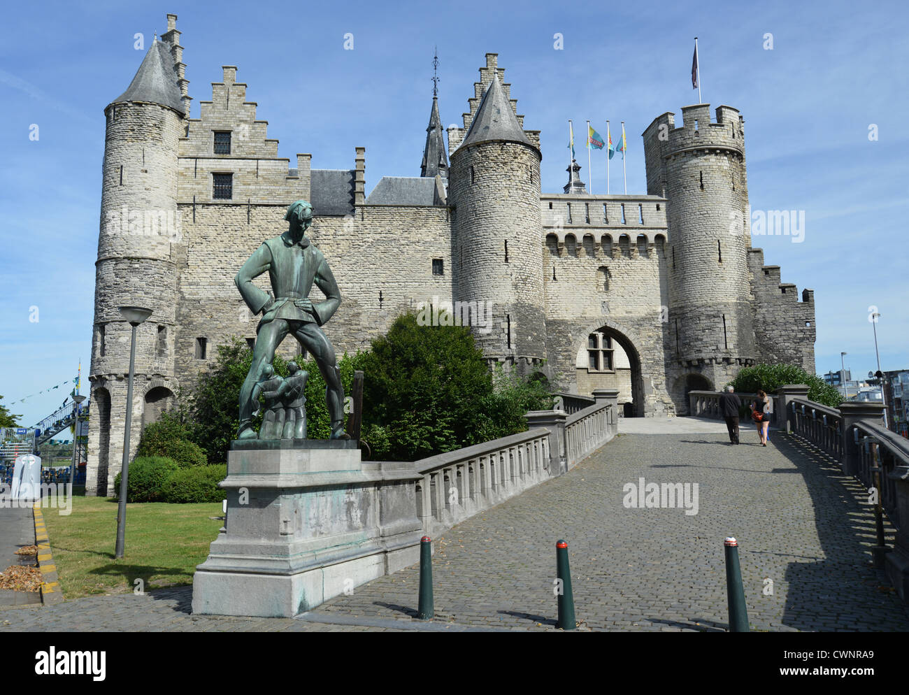 Het Steen medieval fortress, Antwerp, Antwerp Province, The Flemish ...