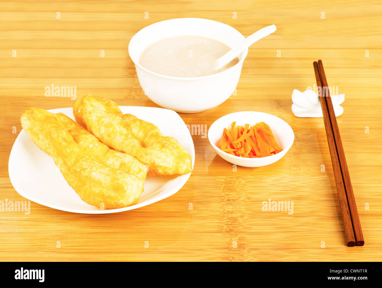 Fried bread stick and porridge, Chinese breakfast Stock Photo - Alamy