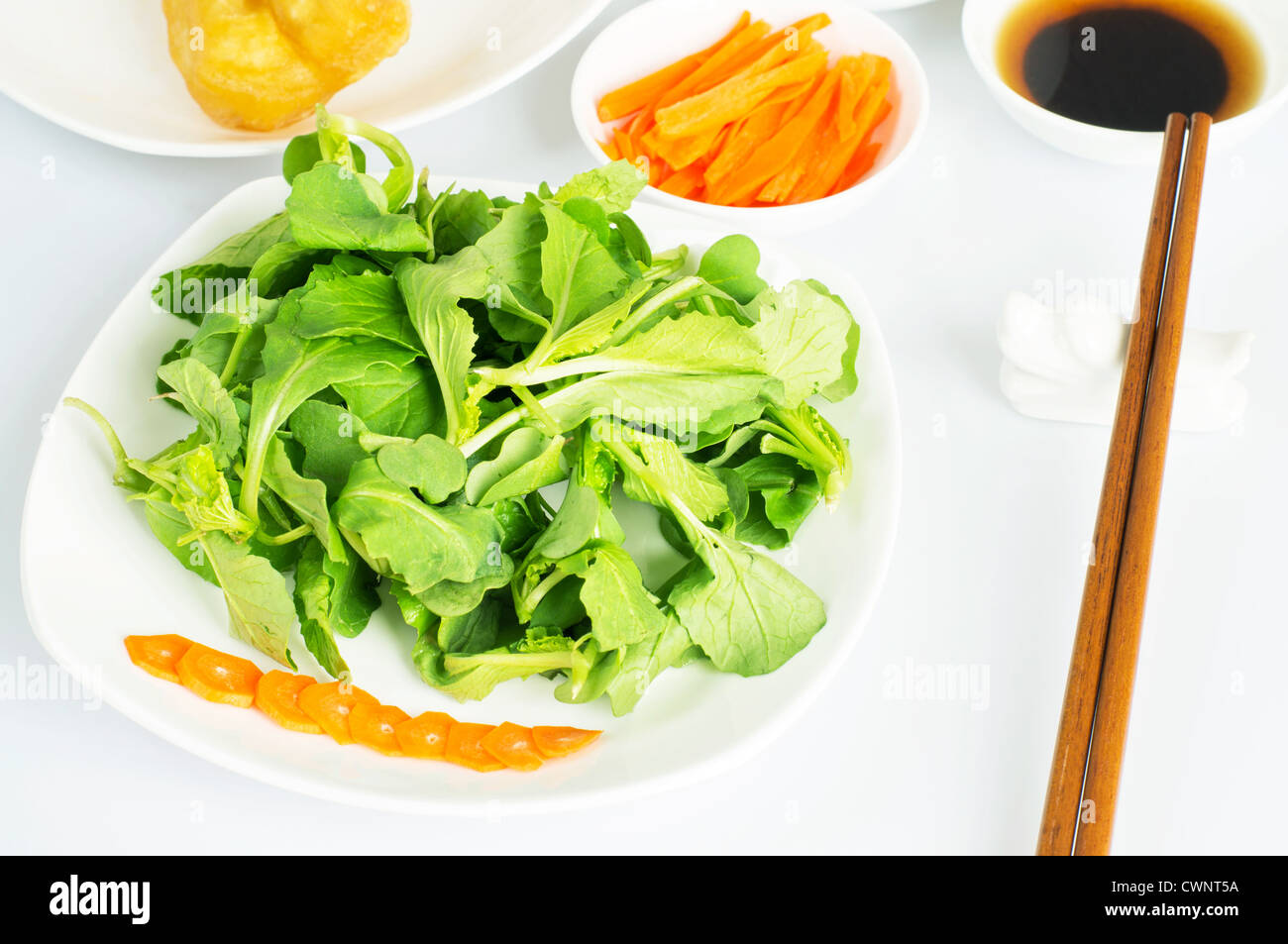 Fresh lettuce feature, Chinese food Stock Photo - Alamy