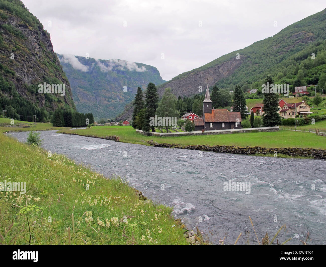 The Flam River in Flam, Norway Stock Photo - Alamy