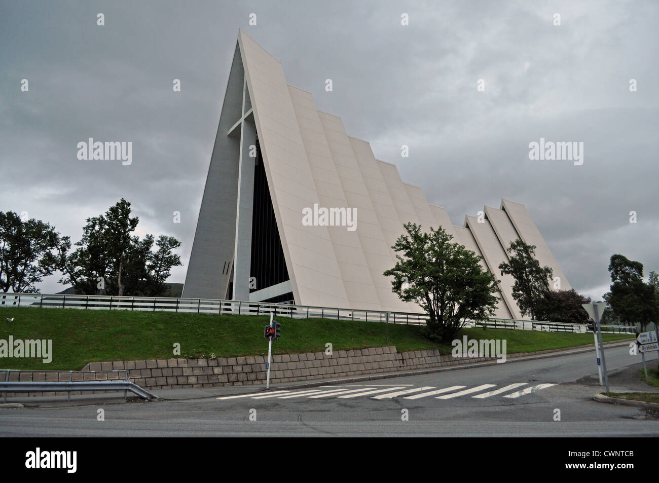 Tromsdalen Church, also known as the Arctic Cathedral, in Tromso ...