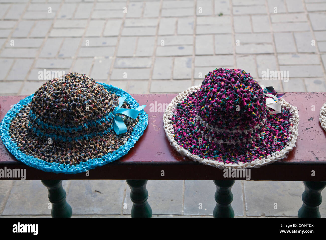 Chinese crafts, women's hats Stock Photo - Alamy