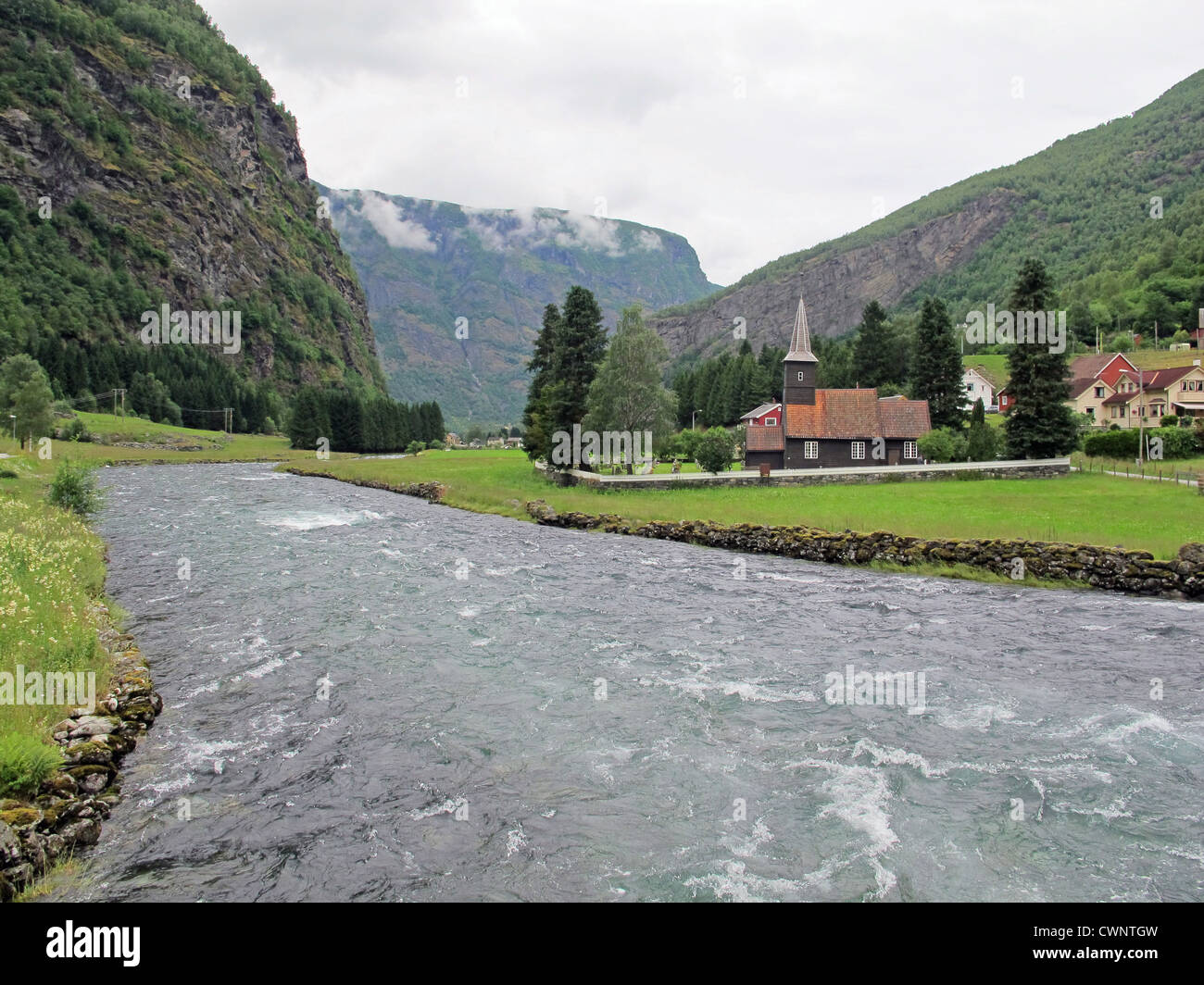 The Flam River (Flåmselvi or Moldåni) in Flam, Norway Stock Photo - Alamy