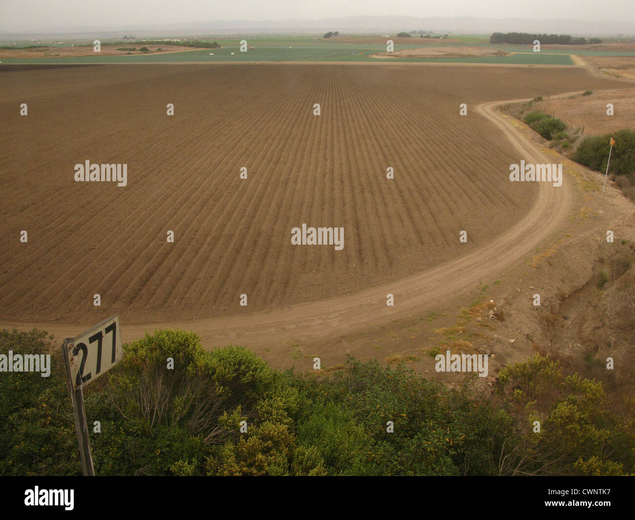 Farmland Rows from Train Tracks Stock Photo - Alamy