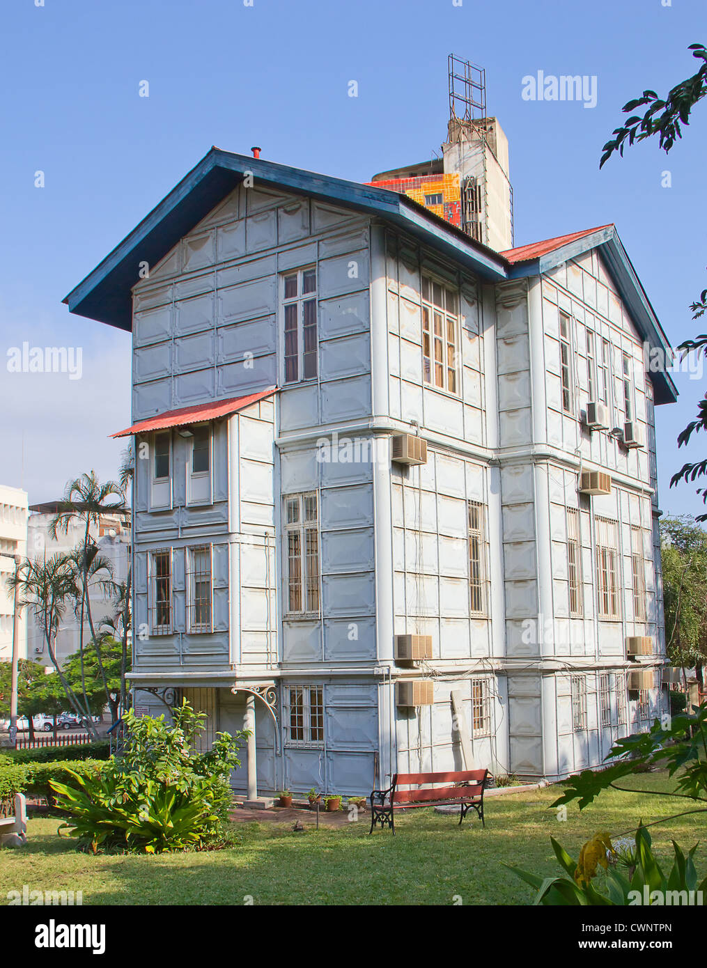 Famous Iron (Steel) house build by Gustave Eiffel in Maputo Mozambique ...