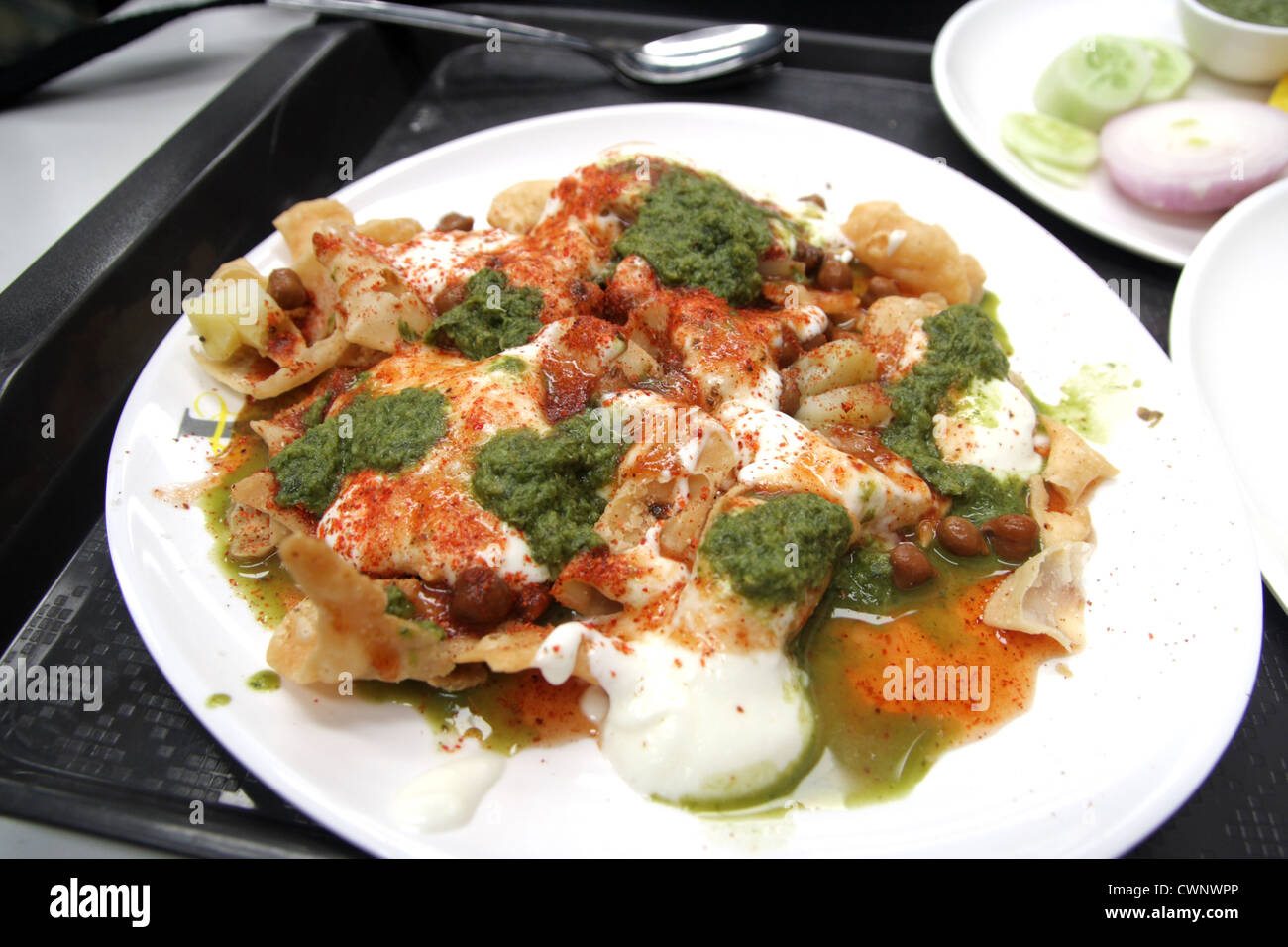 North Indian food , Papri chaat Stock Photo - Alamy