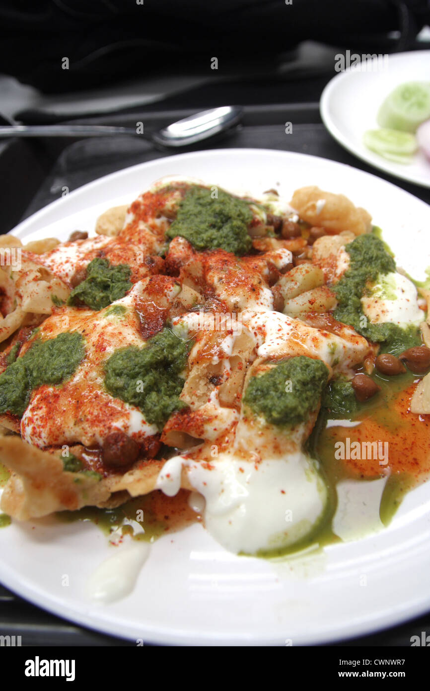 North Indian food , Papri chaat Stock Photo - Alamy
