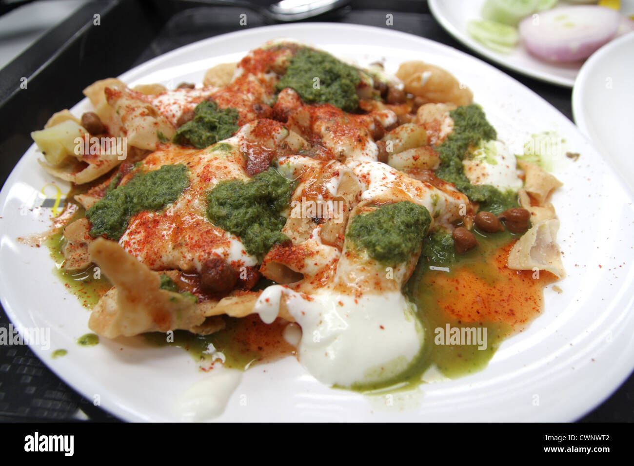 North Indian food , Papri chaat Stock Photo - Alamy