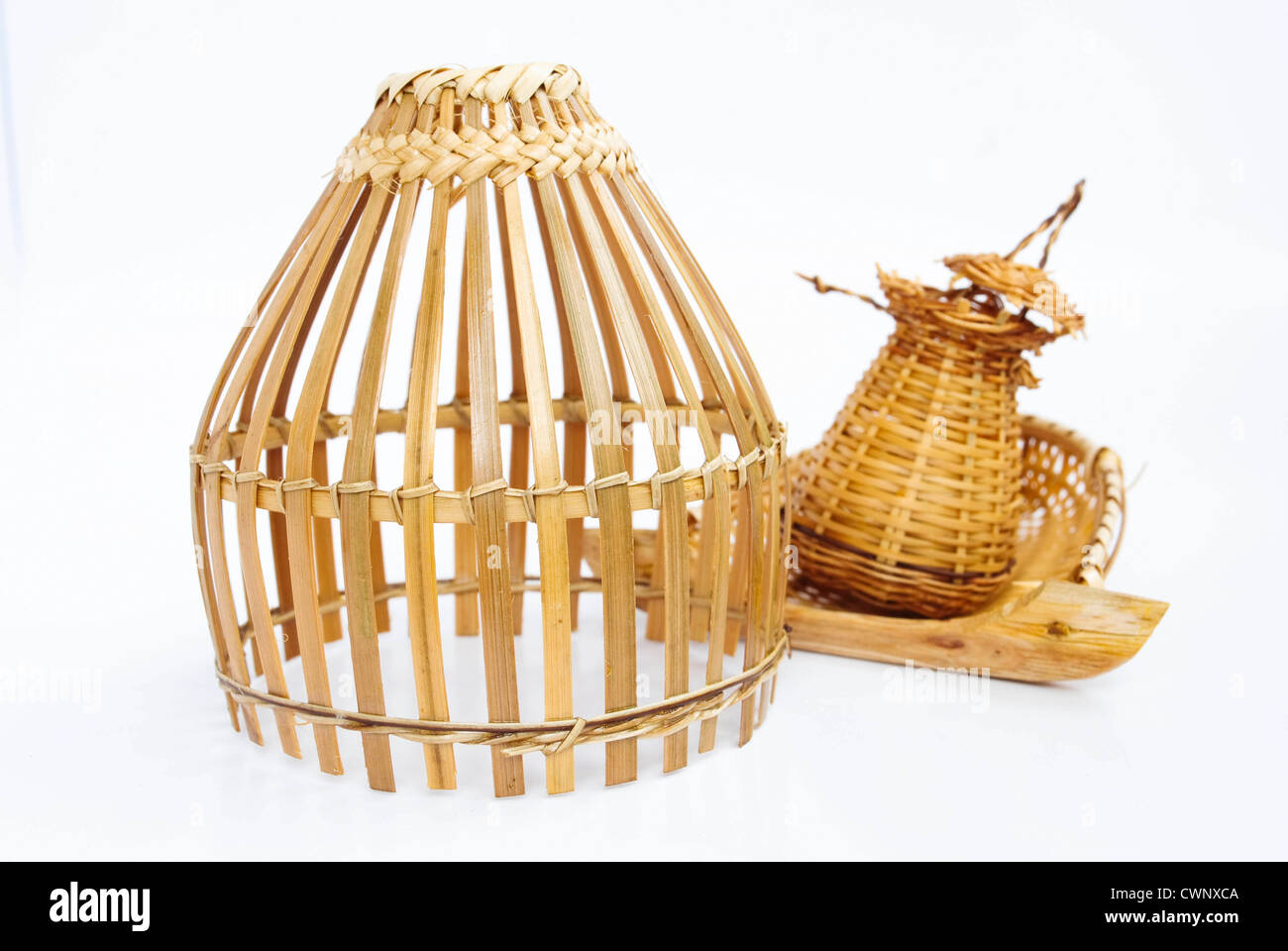 Thailand bamboo fishing trap made from bamboo wood Stock Photo - Alamy