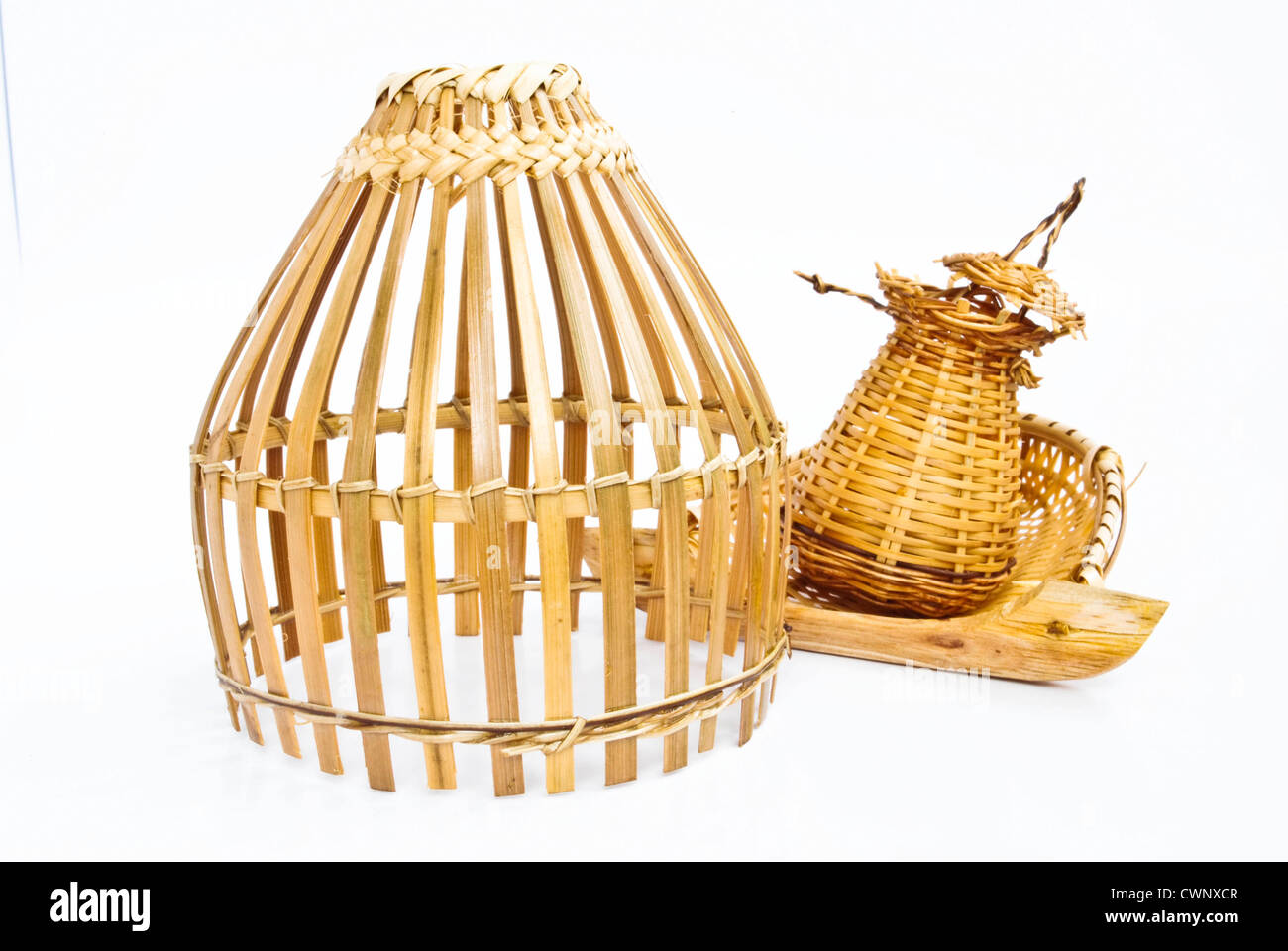 Thailand bamboo fishing trap made from bamboo wood Stock Photo - Alamy