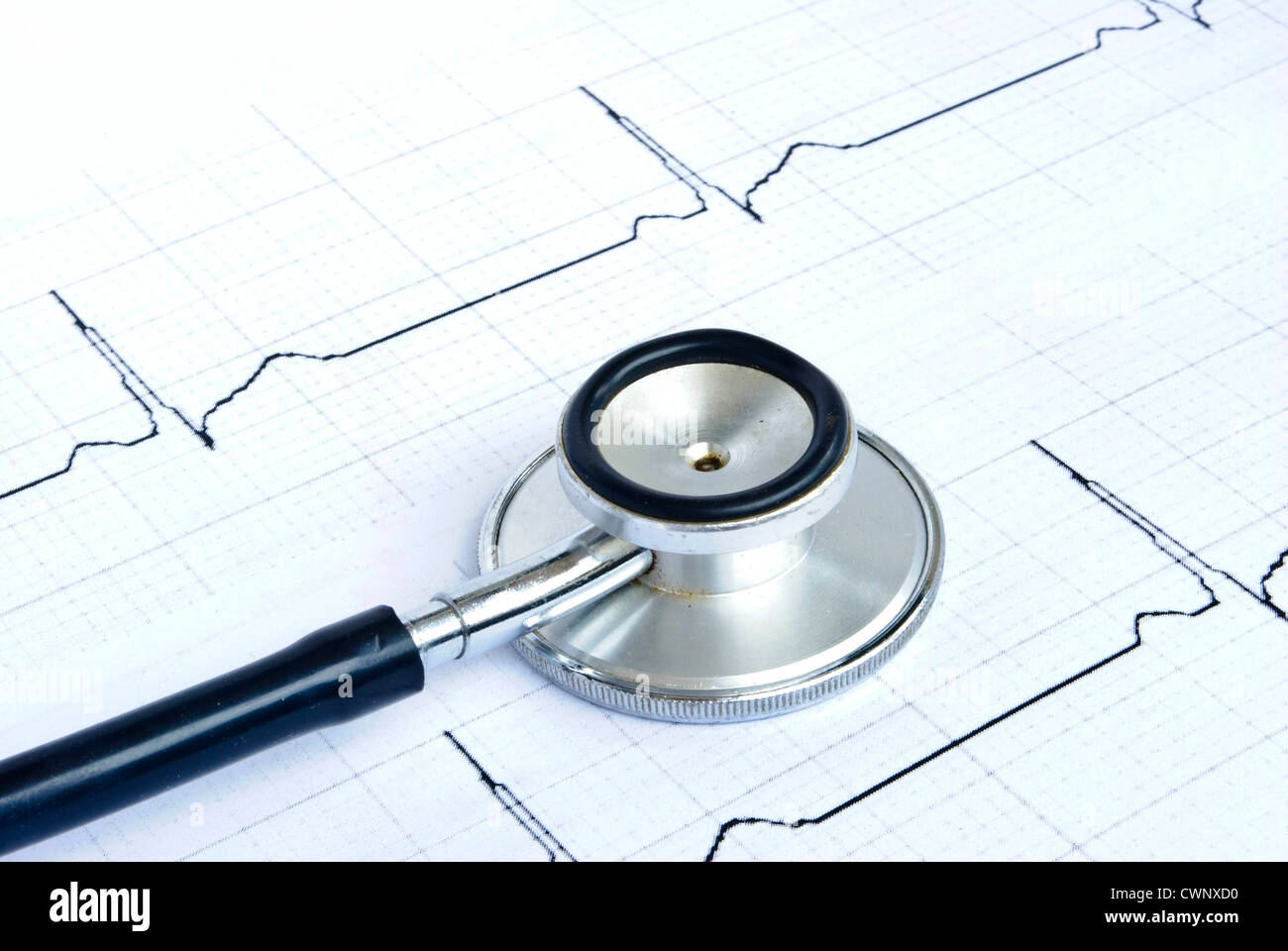 stethoscope on a cardiogram Stock Photo - Alamy