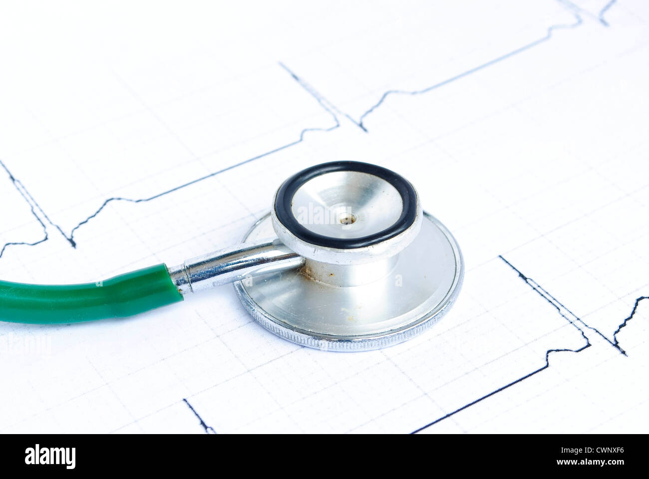 stethoscope on a cardiogram Stock Photo - Alamy