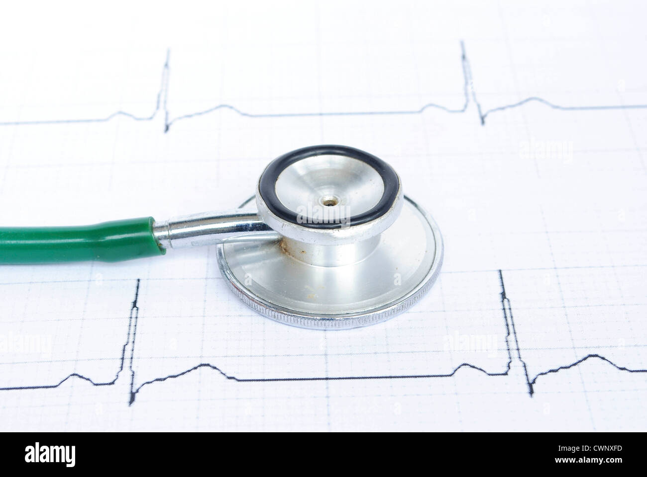 stethoscope on a cardiogram Stock Photo - Alamy