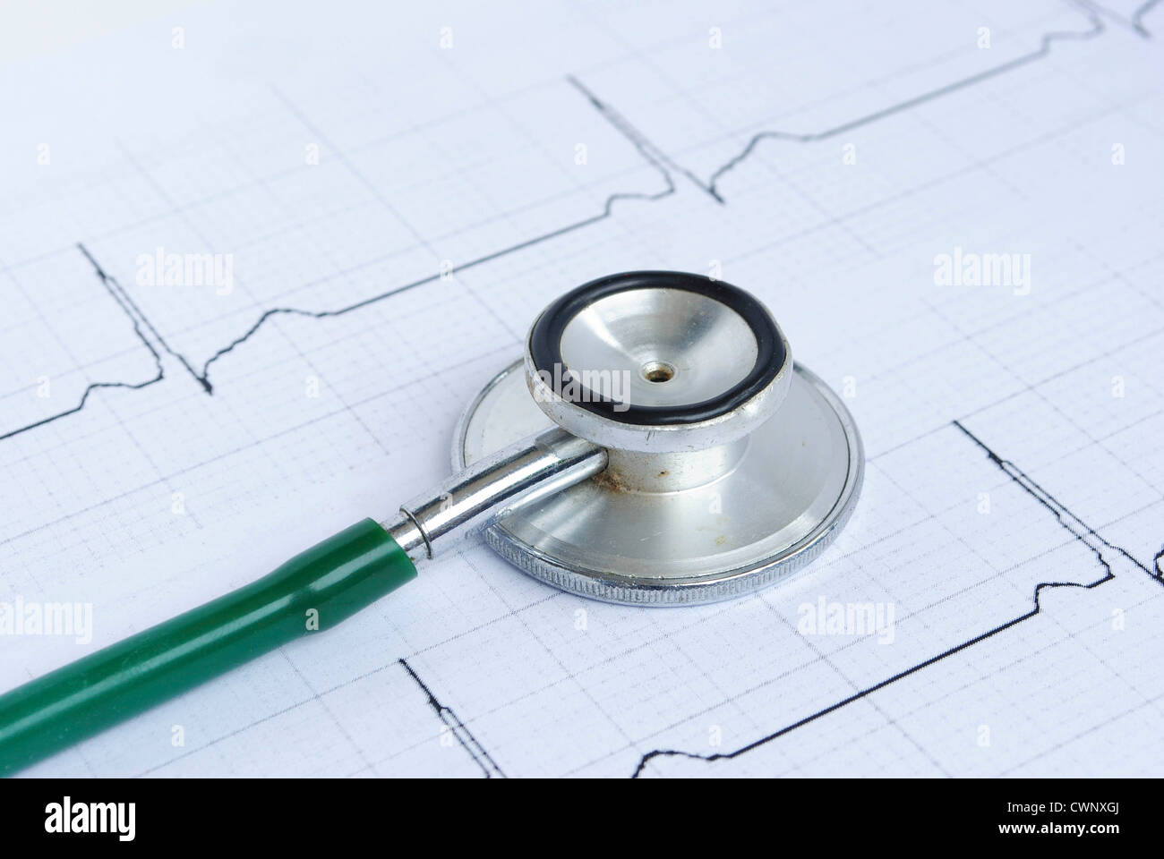 stethoscope on a cardiogram Stock Photo - Alamy