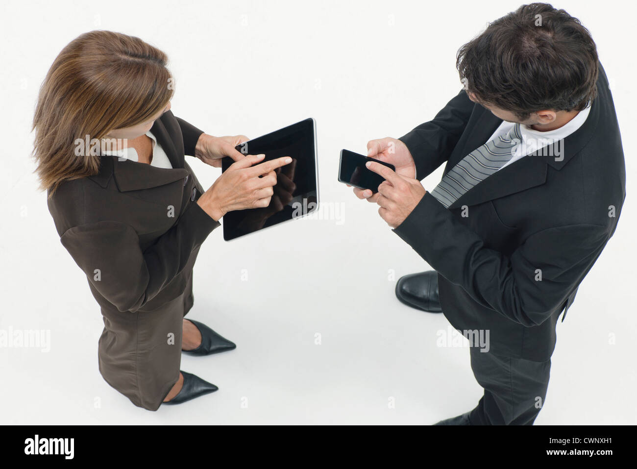 Exchanging technology hi-res stock photography and images - Alamy