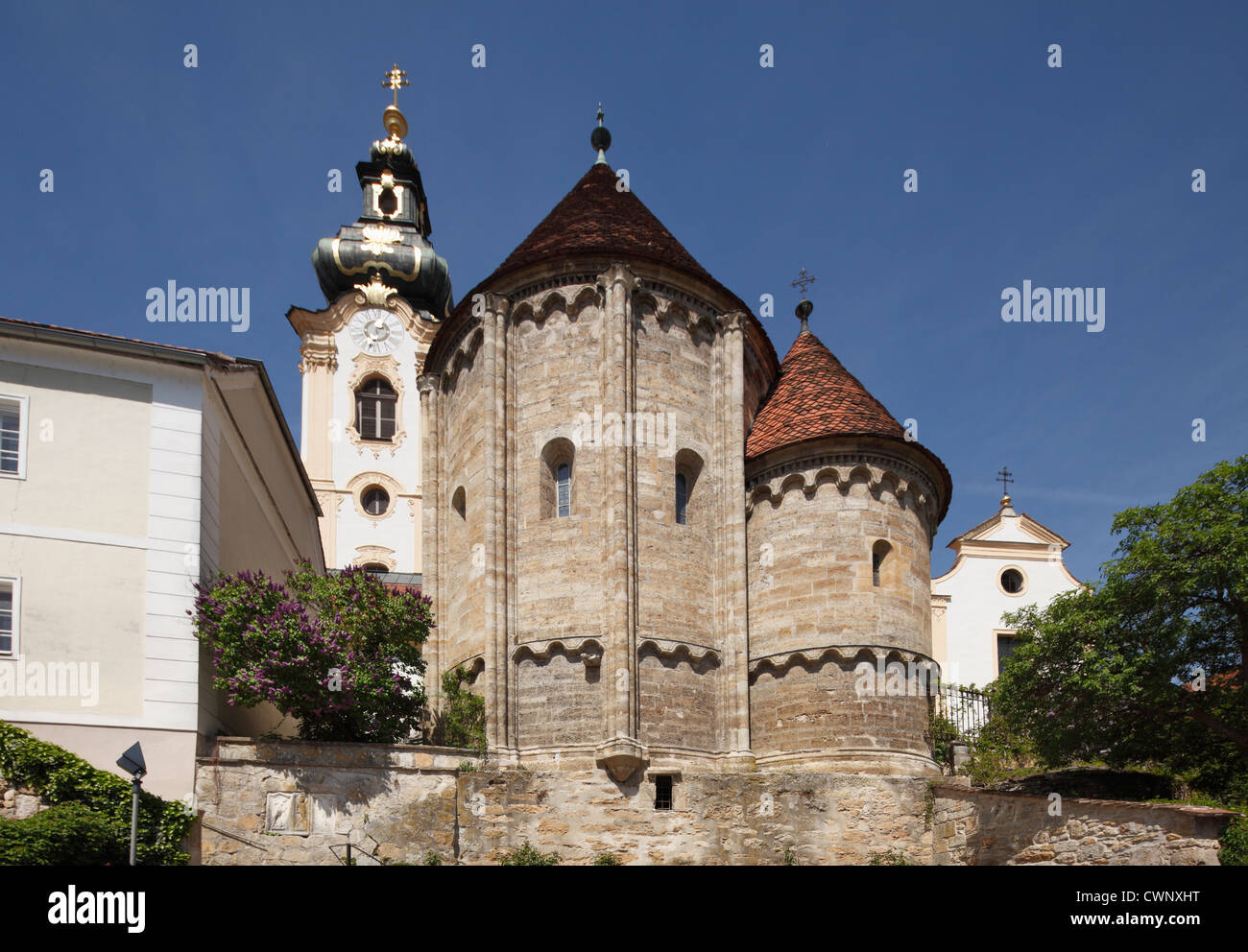 Austria, Styria, Hartberg, Charnel house and parish church Stock Photo ...