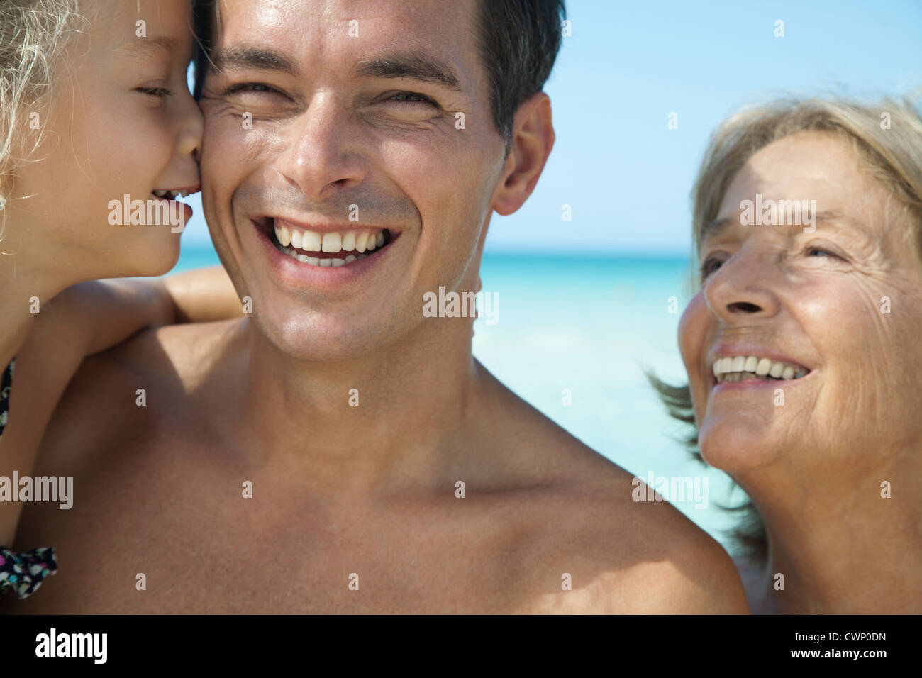 Multi generational family on beach High Resolution Stock Photography ...