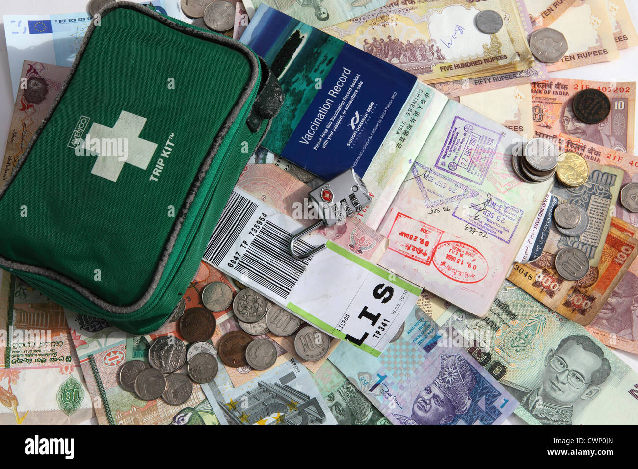Travel related paraphernalia Stock Photo - Alamy